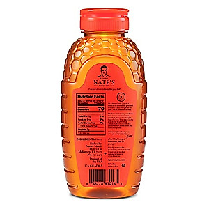 Nature Nate's 100% Pure, Raw & Unfiltered Honey, 16 oz. Squeeze Bottle; All-natural Sweetener, No Additives