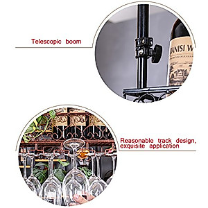 Wine Racks Metal Wine Rack/Hanging Red Wine Cup Holder/Hanging Upside Down Glass Holder/Creative Home Bar/Wine Rack Hanging Glass Holder (Size : 50 * 25cm)
