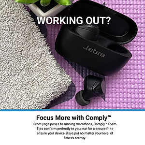 Comply Foam TrueGrip Ear Tips for Jabra 65T & 75T, Large, 3 Pairs, Black – Ultimate Comfort, Memory Foam Earbud Tips, Earbud Replacement Tips, Soft Noise Canceling Tips, Made in The USA