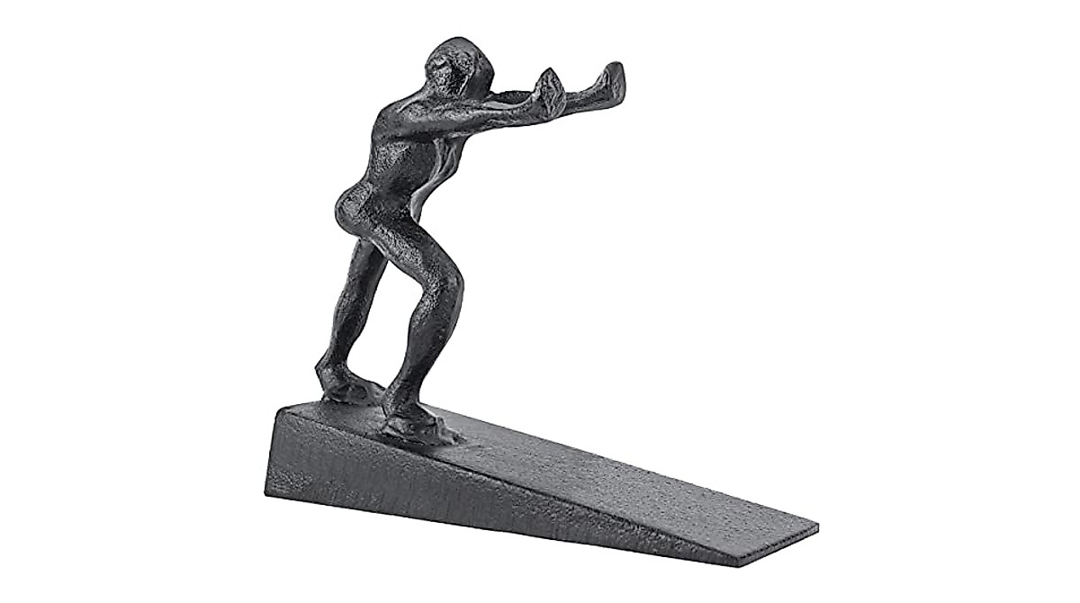 Heavy Cast Iron Door Stop - Rustic Strong-Man Design | Earl Diamond
