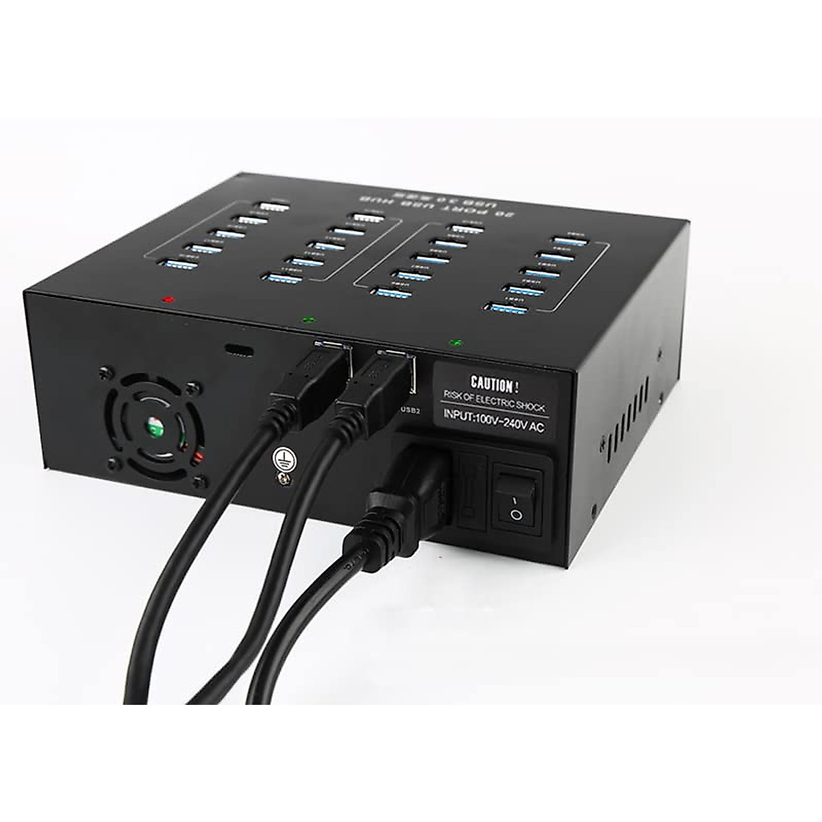 UHPPOTE A-213 Industrial Grade USB 3.0 Hub 20 Port High Speed Data Transfer