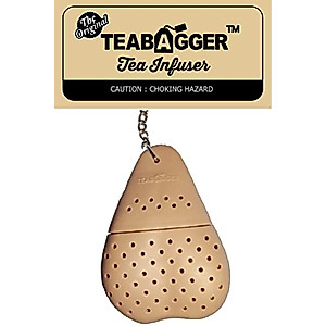 The Original Teabagger Tea Infuser - Fun Gag Gift for Men and Women for Gifts, Party Favors - Real Tea Ball Made of Food Grade Silicon - Use w/ Loose Leaf or Tea Bag - Beige