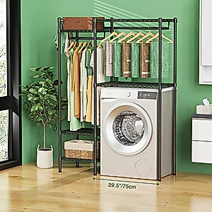 LEHOM G3 Garment Closet Rack Heavy Duty Freestanding Portable Wire Clothing Rack with Shelves, Adjustable, DIY Hanging Wardrobe Clothes Racks for Bedroom