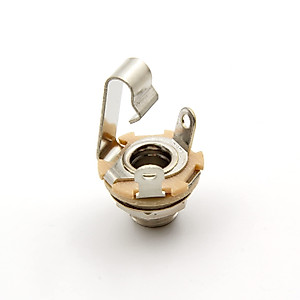 Electric Guitar Output Jack, Switchcraft #11 1/4 Guitar Jack, Audio Jack for Quarter Inch Cable, Nickel Plate Contact, Mono Output Jack, Bulk Lot of 10