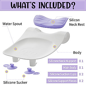 Toyture Shampoo Bowl for Kids, Baby, Adults | Portable Hair Washing Basin | Shampoo Bowl Neck Rest | Tear Free Shampoo for Kids | Hair Washing Sink for Children (Violet)
