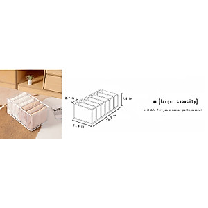 2PCS wardrobe clothes storage box, upgraded version (+large) (+thick) 15.7*11.8*7.8 inches, the compartment design can be folded to store clothes, washable and foldable mesh to separate clothes. (2)
