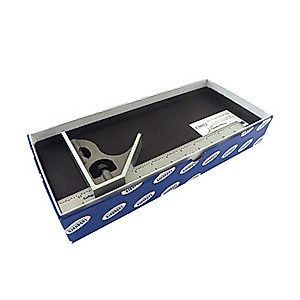 LaSquare 12” SAE Machinist Combination Square, Saddle Square, Stainless Steel Blade with 1/64", 1/32", 1/16" and 1/8" Markings, Hardened Aluminum Head LAS 12SS-12"