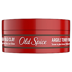 Old Spice High Hold Hair Styling Clay for Men, Highest Hold with Very Low Shine, 2.22 oz
