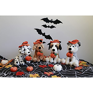 Plushland Halloween Pawpals 8 inches Puppy Dog Plush Stuffed Toy Comes with Hat and Halloween Jack O Lantern - Pumpkin for Kids on This Holiday (Labrador)