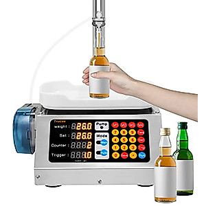 Saladulce Liquid Filling Machine 1.2L/min Electric Bottle Filler 3-300ml Weighing Filling Machine for Perfume, Oil, Trial Pack, Juice (110V)