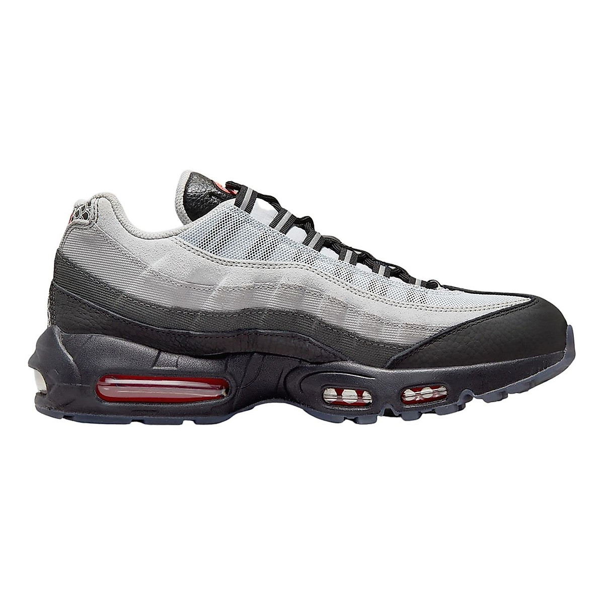 Nike Men's Air Max 95 Sneaker, Black/White-pure Platinum, 8