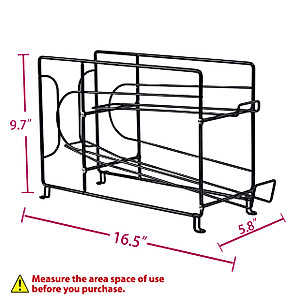 2 Pack -SUFAUY Stackable Beverage Soda Can Dispenser Organizer Rack for Pantry or Refrigerator, Black