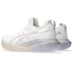 ASICS Women's Gel-Nimbus 25 Anniversary Running Shoes, 7.5, White/Rose DUST
