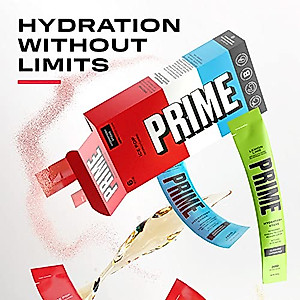 Prime Hydration+ Stick Pack | Electrolyte Drink Mix | 10% Coconut Water | 250mg BCAAs | Antioxidants | Naturally Flavored | Zero Added Sugar | Easy Open Single-Serving Stick | ICE POP, 6 Sticks