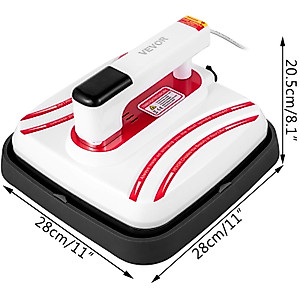 VEVOR Mini Press 800W Mini Heat Press 10 x 10 Inch Red Portable Easy Press Mini Highly-sensitive Touch Screen Vibration Function Press Machine Mini Press for T-shirts with Reliable Double-tube Heating