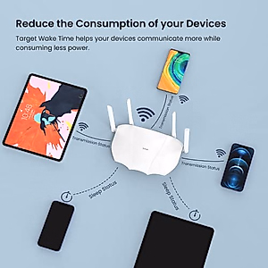 Tenda WiFi 6 AX3000 Smart WiFi Router, Dual Band Gigabit Wireless Internet Router, AX Router with 4 Gigabit Ports, OFDMA+MU-MIMO, Parental Control+Remote Control, Easy App Setup, IPV6&WPA3, RX9(White)