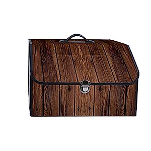 VIBY Car Trunk Storage Box PU Printing Car Organizer Box Folding Auto Storage Bag (Color : D, Size : L)