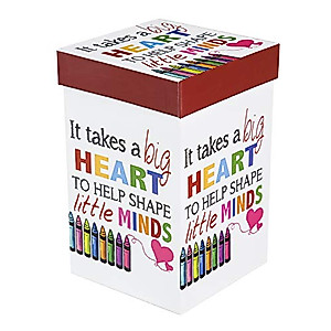 Cypress Home It Takes A Big Heart To Help Shape Little Minds 17 OZ DoubleWall Insulated Travel Mug Teacher Appreciation Gift 3.5 x 5.25 x 7 inches