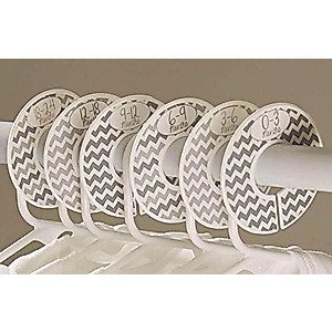 C170 Baby Nursery Clothing Size Closet Dividers Grey Gender Neutral (Ranged Months)