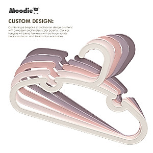 Recycled Plastic Kids Hangers | 13.5" Heavy Duty Big Kids Plastic Hangers | Bulk Pack Childrens Hangers Plastic, Large Toddler Hangers for Clothes | Child Size (2-12yrs | 50 Pack, Pinks)