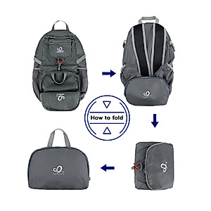 WATERFLY Small Lightweight Packable Backpack: 20l Ultra Light Foldable Travel Hiking Camping Daypack Day Pack for Man Woman