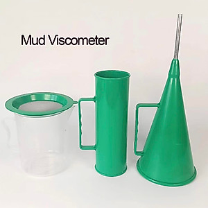 Slurry Test Kit, Portable Mud Tester, Mud Hydrometer, Sand Content Meter Kit, Sand Flow Meter and Mud Viscometer Kit with Marsh Funnel and Viscosity Cup, Slurry Testing Kit