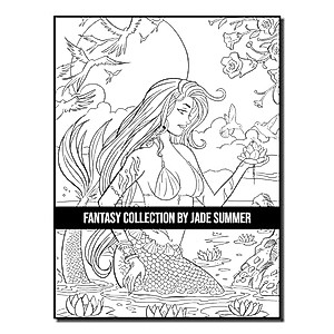Fantasy Collection: An Adult Coloring Book with 100+ Incredible Coloring Pages of Mermaids, Fairies, Vampires, Dragons, and More!