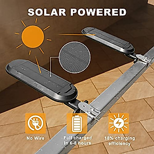 ZAYHOUL Motion Sensor Outdoor Solar Lights, 2 Pack 18 LED Solar Gutter Lights, Battery Powered Motion Activated Security Lights, Waterproof Solar Light for Porch Garage Garden Yard Fence Patio.