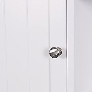 GEDELITE Bathroom Wall Cabinet with Shelves and Door, Wooden Storage Cabinet Over Toilet Space, White Medicine Cabinet for Bathroom, Kitchen, Bedroom.