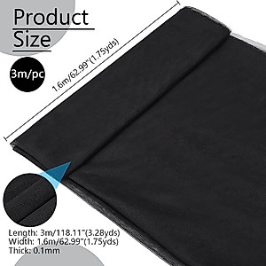 NBEADS 118x63Inch Black Mesh Fabric, Polyester Hexagonal Mesh Fabrics Slightly Stretchy Web-Eye Fabric for Sewing Projects DIY Craft Accessories
