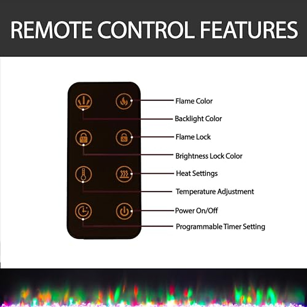 Hanover Winchester Mahogany Electric Fireplace TV Stand Mantel with Crystal Rock Display, Realistic LED Multi-Color Flames, Fireplace Heater Entertainment Center with A/V Shelves and Remote Control