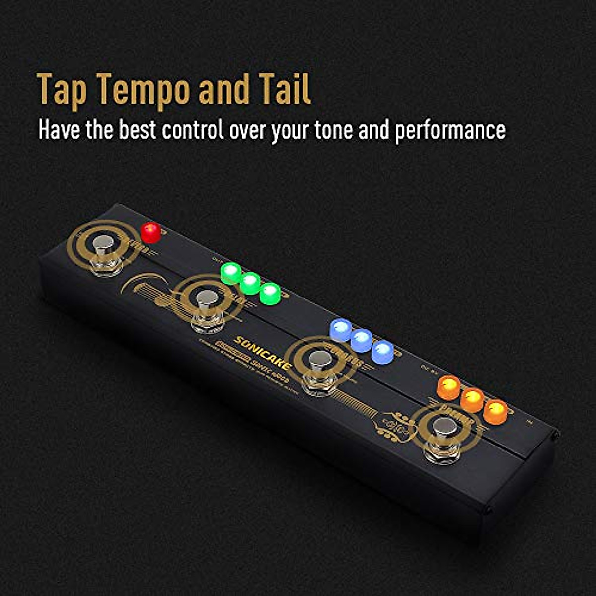 SONICAKE Acoustic Pedal Guitar Effect Acoustic Pedal Multi Effects Preamp Chorus Delay Reverb Acoustic Guitar Pedal Sonic Wood with XLR Output