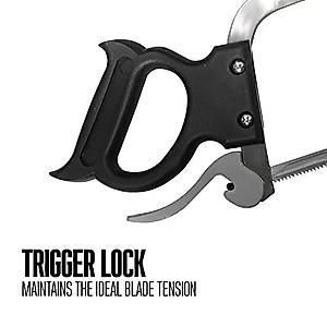 Weston Butcher Meat and Bone Saw with Stainless Steel Serrated Quick Release Handle, 22 Inch Blade