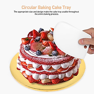 Gold Cake Board Cake Boards Drum 8 Inch Round Thick Cake Drums Cake Decorating Supplies for Multi Tiered Birthday Wedding Party Cakes Cake Drum