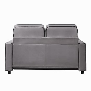 BALUS Convertible 3-in-1 Folding Sofa Bed, Loveseat Sleeper Cot, 84" Tri-Fold Multi-Function Modern Breathable Couch, Folding Mattress for Guests, Futon for Living Room, Floor Sofa Bed(Light Grey)