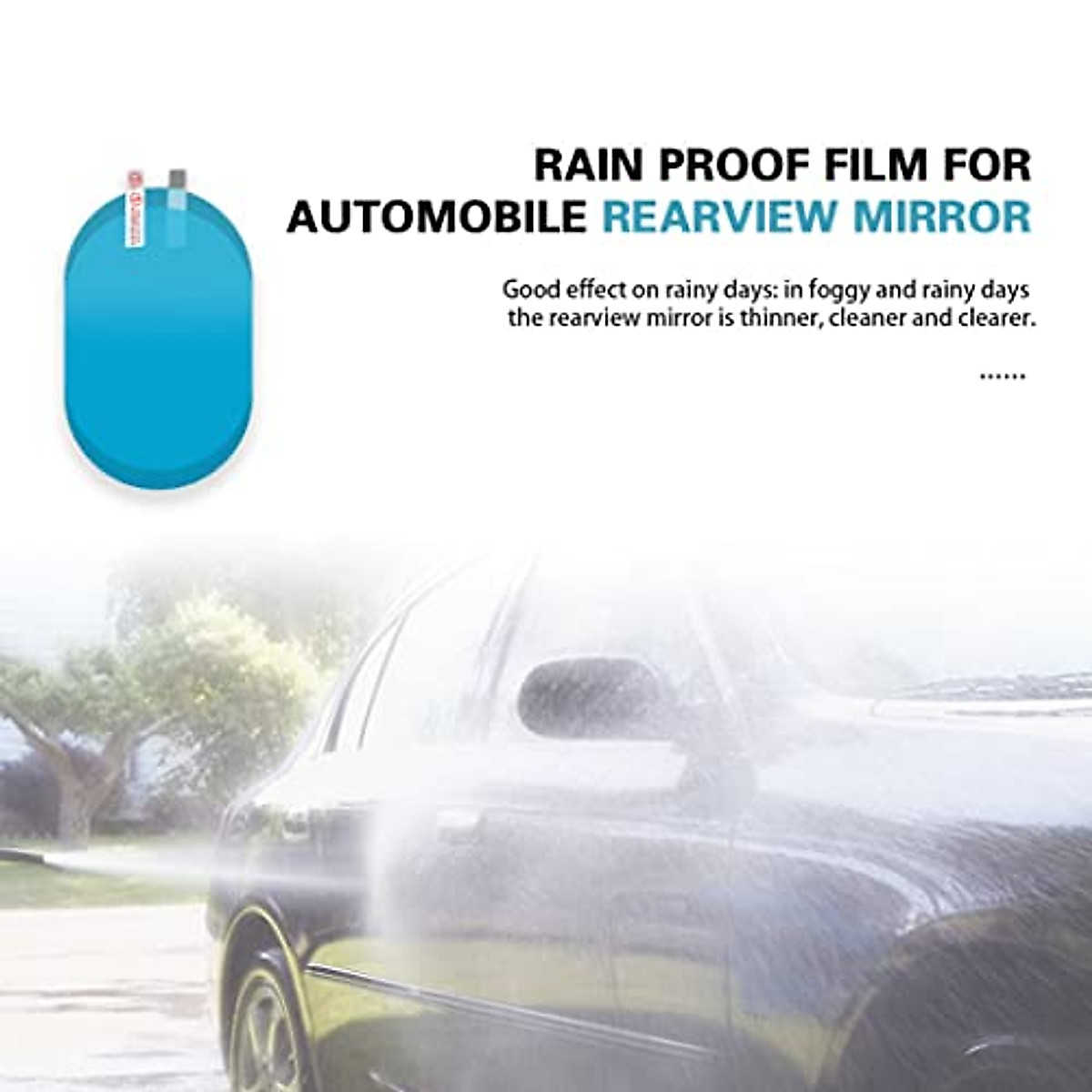 Car Rearview Mirror Protective Film Anti Fog Window Clear Rainproof Rear View Mirror Protective Soft Film Auto Accessories