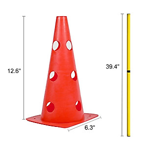 ASENVER Hurdle Ladder Triangle Marker Cone Pad Disk Hurdle Multifunctional Set