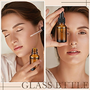 Tanlade 200 Pack 15ml Dark Dropper Bottles 1/2 oz Glass Dropper Bottles Brown Tincture Bottles with Eye Droppers for Essential Oils Liquids Perfumes Lab Chemicals and Travel (Amber)