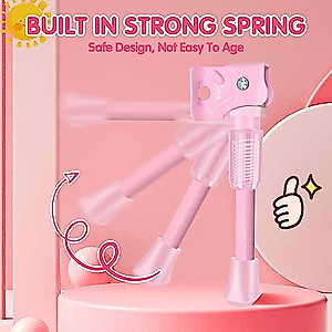 LEICHTEN Kids Bike Kickstand for 18 Inch Wheel Children's Bicycle Single-Side Kick Stand Rear Mount Bikes Support Racks Pink for Girls and Boys Bike