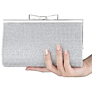 Sumnn Evening Clutch Bag Cocktail Prom Sparkly Rhinestone Crystal Bride and Bridesmaid Wedding Party Formal Purses for Women