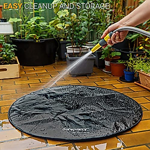 Safeparty Fireproof Mat for Deck Protection – (48” Large) Heat Resistant Mat, BBQ Mat for Under Grill, Grill Mats for Outdoor Grill Deck Protector