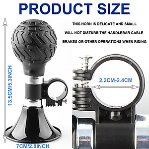 JONMON Bike Horn, 120dB Loud Bicycle Bugle Clown Rubber Squeeze Ball Loudspeaker Cycling Ring for Adults Child Bikes Handlebars Mount
