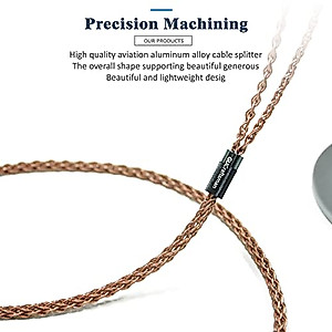 GUCraftsman 6N Single Crystal Copper 3.5mm/4.4mm/4Pin XLR Headphone Upgrade Cable for AUDEZE LCD-X LCD-XC LCD2 LCD3 LCD4 LC5 LCD24 LCD-MX4 MM-500 MEZE Empyrean Elite Kennerton Thror Vali (4.4mm Plug)