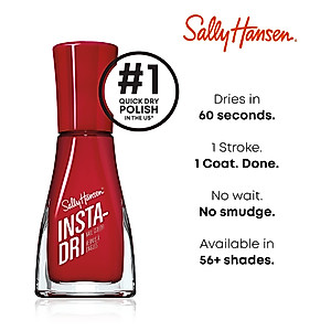 Sally Hansen Insta-Dri®,Twinkle Twinkle, Quick Dry, Long Lasting, Streak-Free Shine, White Glitter Nail Polish