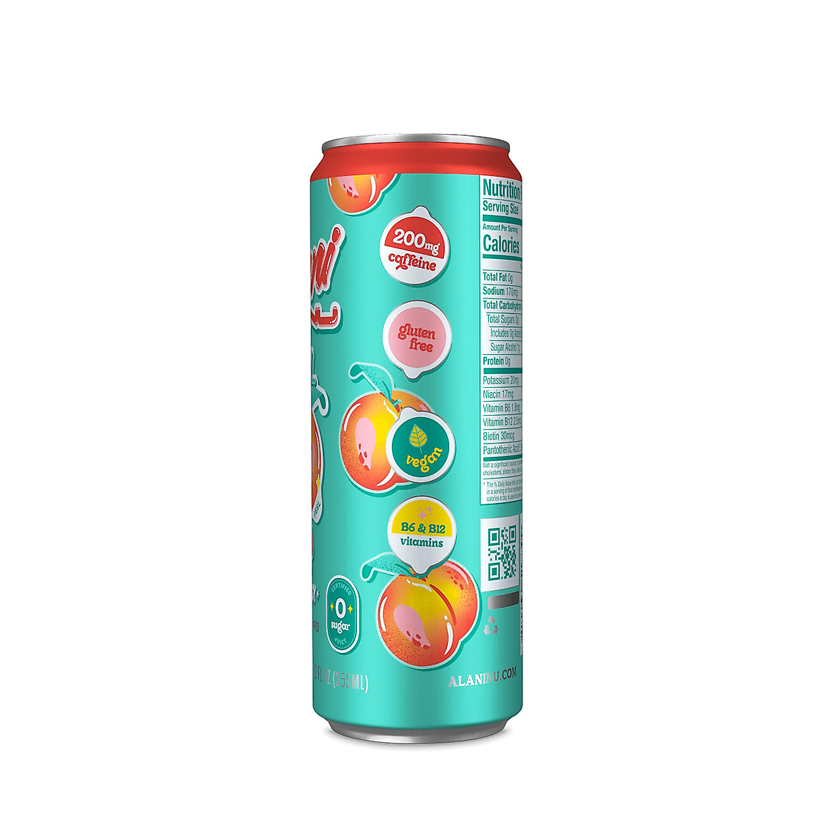 Energy Drink - Juicy Peach (12 Drinks, 12 Fl Oz. Each)