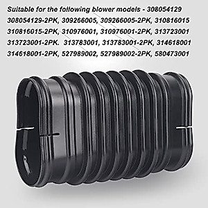 580473001 Replacement Bellows Flex Tube Compatible with Ryobi 38cc Backpack Blower RY40404 40V Blower RY40404NV, RY40404NVM, RY40440 Also for 308054129, 310816015, 309266005 (1 PACK)