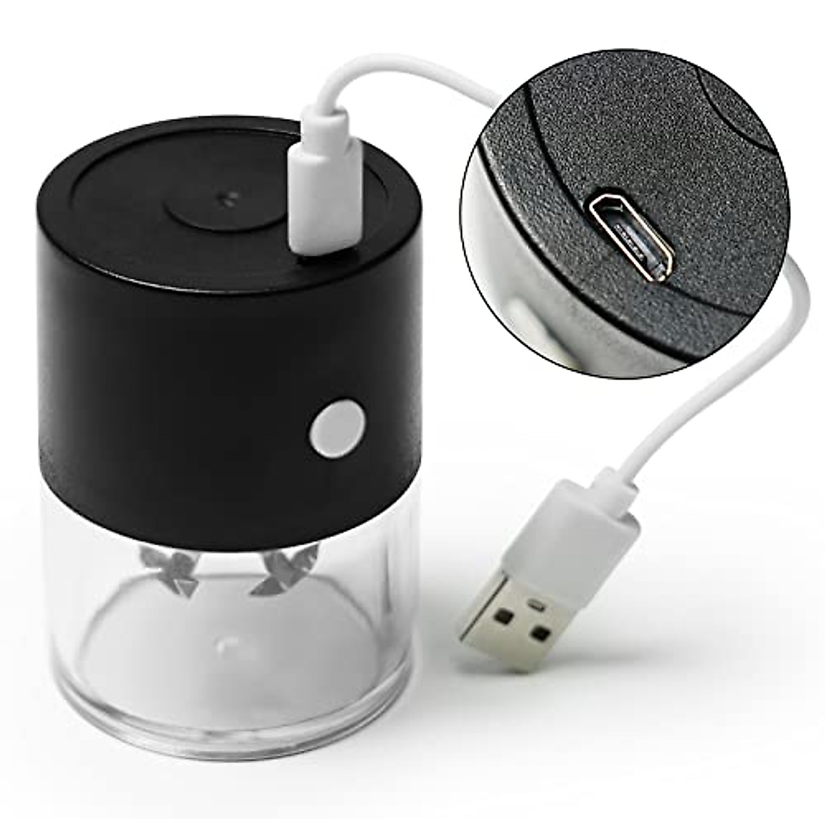 Electrical Metal Aluminum Herb Tobacco Grinder Cracker Crusher Spice Smoke Grinders 1 PC (Black)