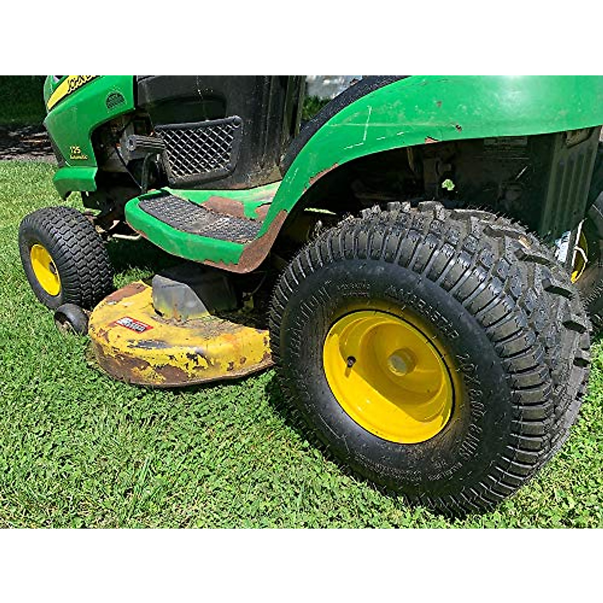 Turf Traction 20x8.00-8 Rear Tire Assembly Replacements for John Deere Riding Mowers, Set of 2