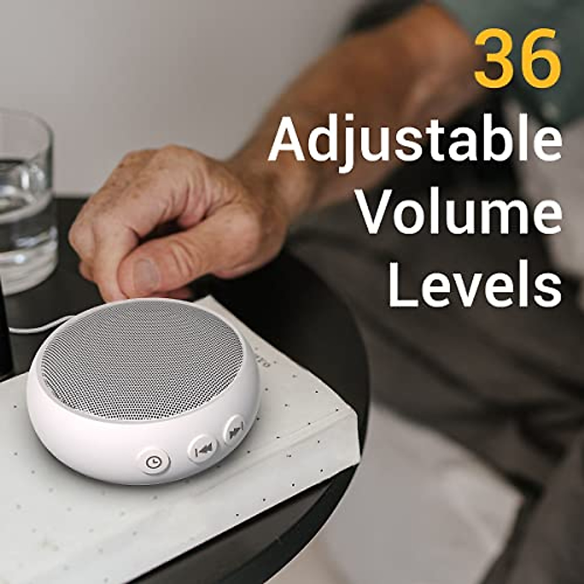 SoundMe Mini Sleep Sound Machine 30 Soothing Natural Sounds Noise Maker with 36 Volume Control Pink Brown Noise Machine Travel White Noise Machine for Baby Kid Adults Powered by AC or USB Sleep Timer