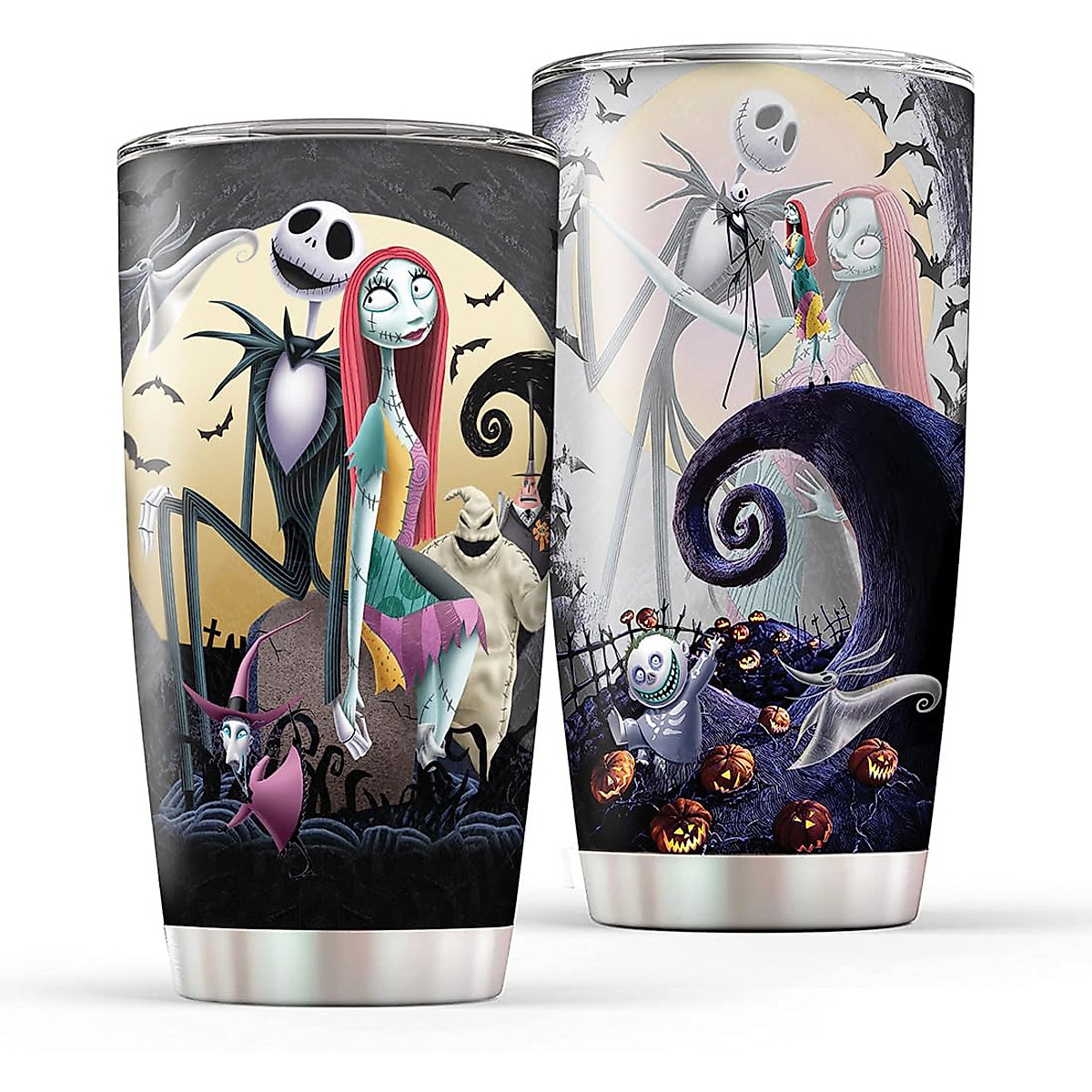 Sarvakua Christmas Tumbler, Christmas Coffee Travel Mug/Cup, Christmas Halloween Gifts For Wife Husband, Couple 20oz Insulated Stainless Steel Travel Mug with Lid